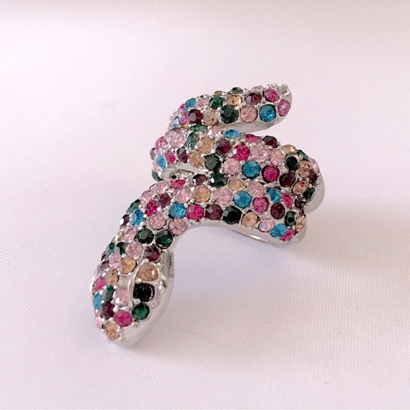 Jewelry | Rhinestone Snake Ring | Poshmark